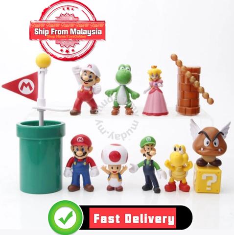 Super Mario Games Mario Bros Action Figure 12pcs - Hobby & Collectibles ...