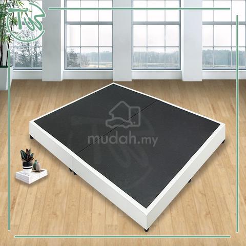 Waterproof PVC Divan Queen Size Bed Base - White - Furniture ...