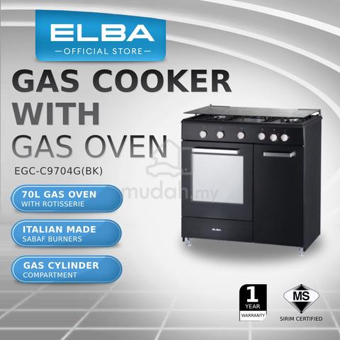Elba 4 Burner Standing Cooker Gas Oven EGCC9704GBK - Home Appliances ...