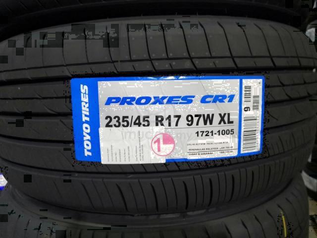 235/45/17 Toyo Proxes CR1 Tyre Tayar - Car Accessories & Parts for sale in Klang, Selangor